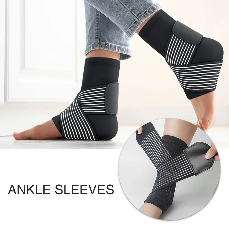 Sports Men And Women 3d Knitted Compression Ankle Protector Set ...