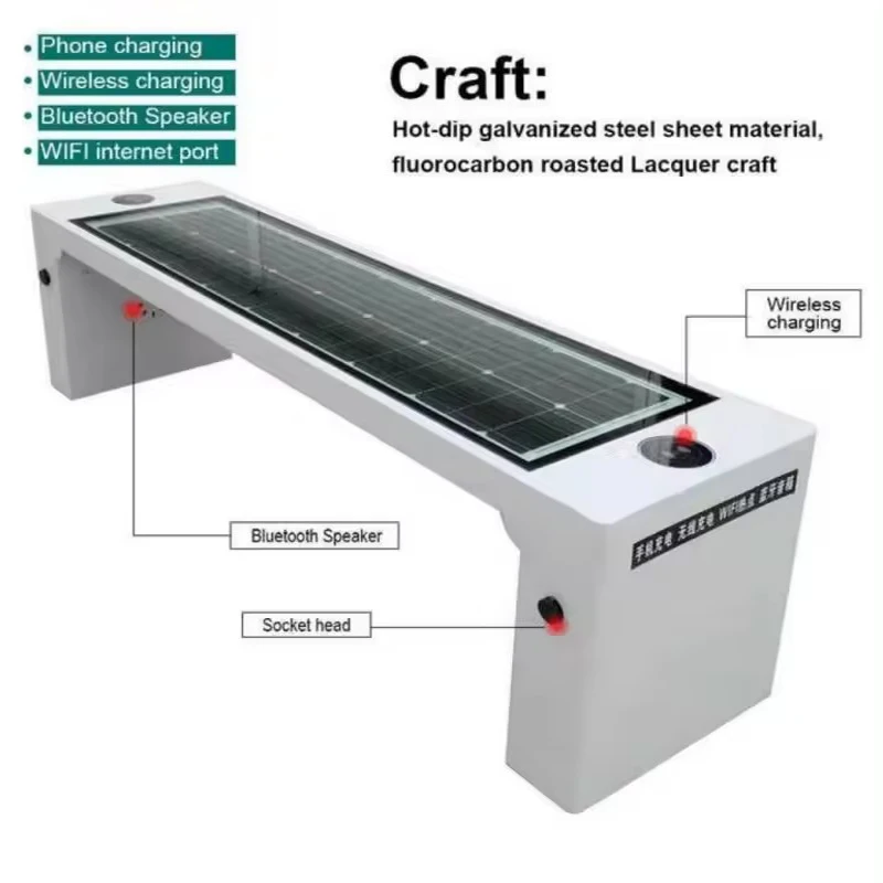 Outdoor Multifunction Solar Smart Street Furniture Urban Seats For ...