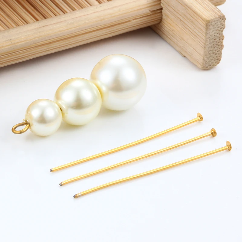 Stainless Steel Head Pins 18K PVD Gold Plated Straight T Pin for DIY ...