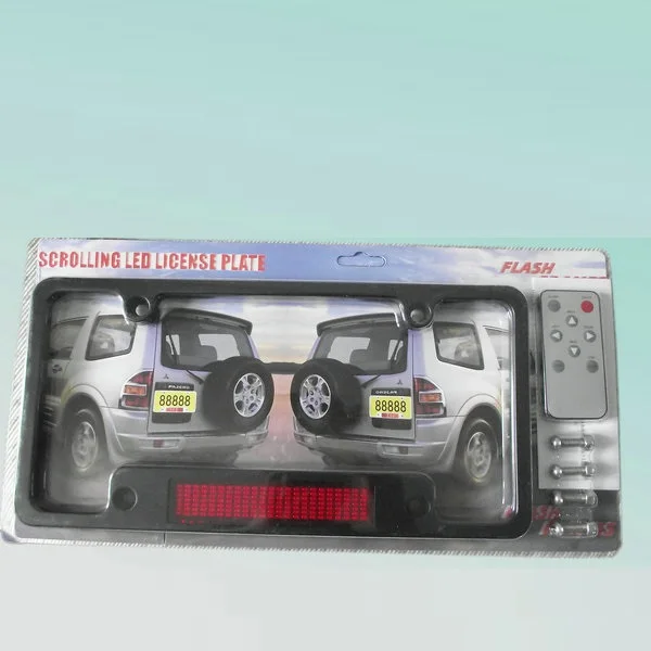 12v 7x23pixel Blue Programmable Running Led License Plate With Remote ...