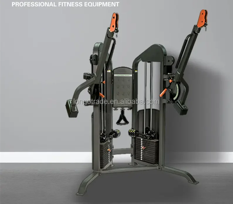 Exercise Machines Body Building Fitness Dual Cable Functional Trainer ...