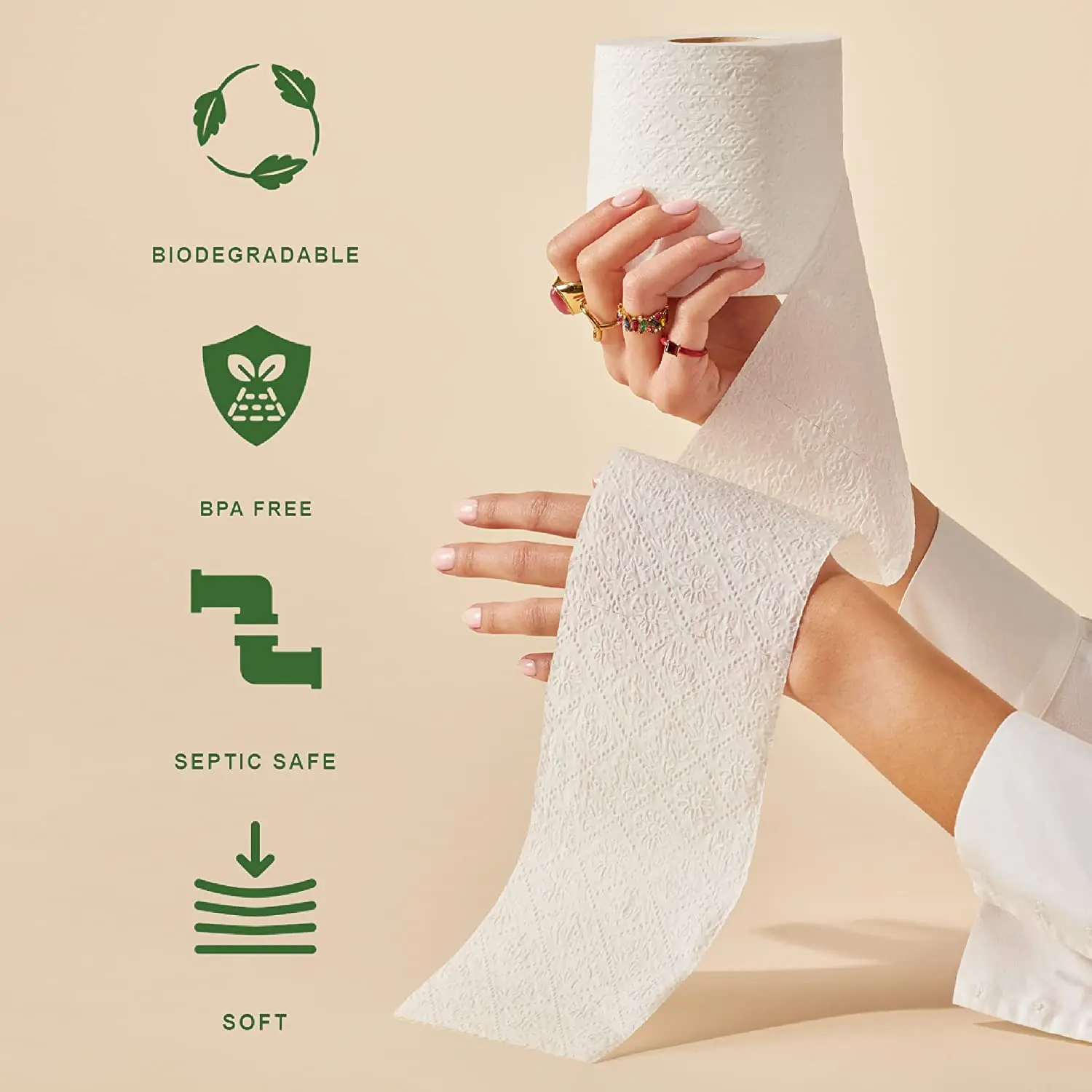 Biodegradable Eco Friendly Bath Tissue - Sweetcarefor Bamboo Toilet Paper