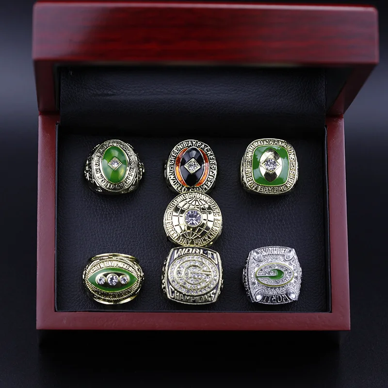 Wholesale Green Bay Packers Ring Set - 6 Championship Rings