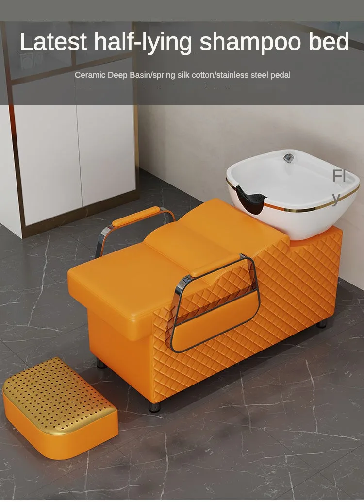 Shampoo Plastic Basin With Footrest Bowl And Chair Hair Furniture Salon ...