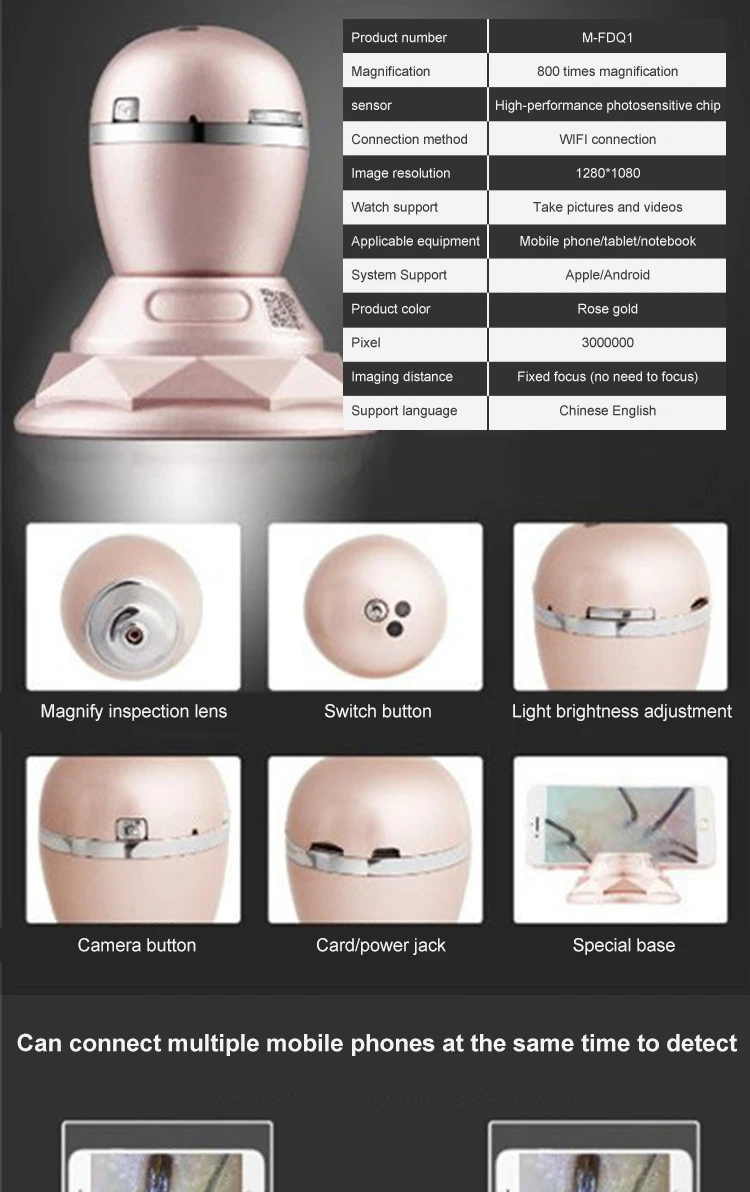 New Beauty Machine Facial Skin Scalp Camera Hair Follicle Scanner Scalp ...