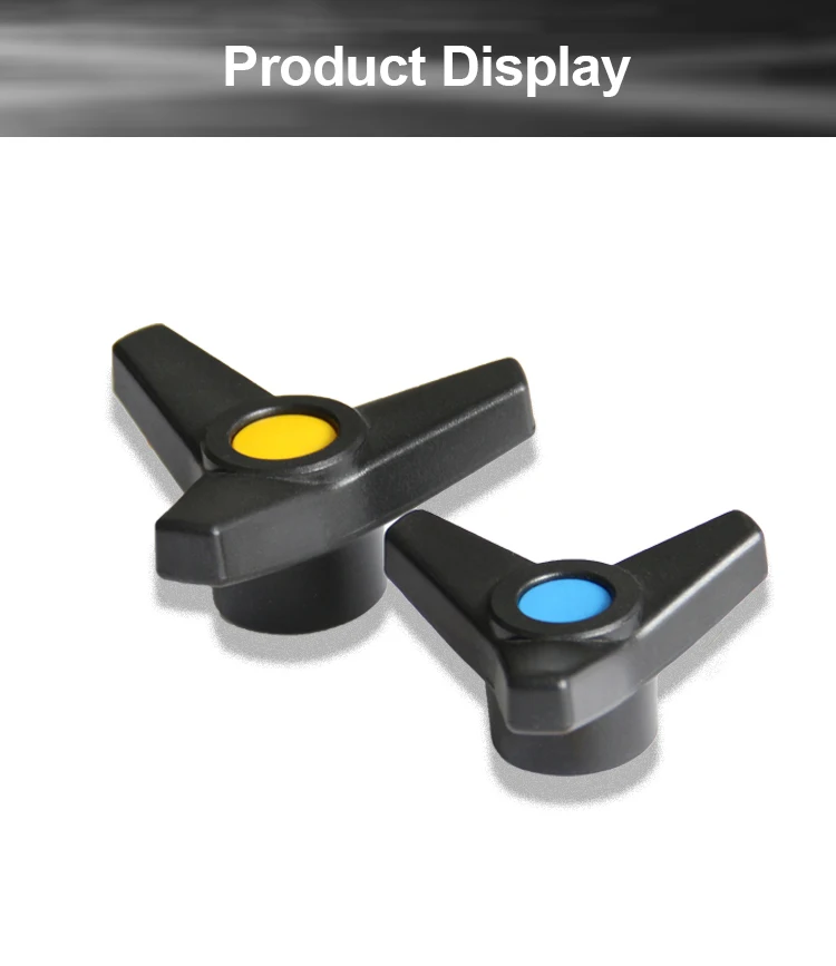 Plastic ABS Triangle Clamping Handle Nylon Three-arm Through Hole ...