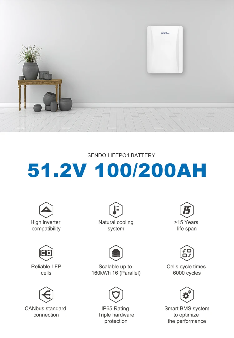 Sendo Ion Battery Lithium Wall Mounted 5kwh 10kwh 100ah 200ah Powerwall ...