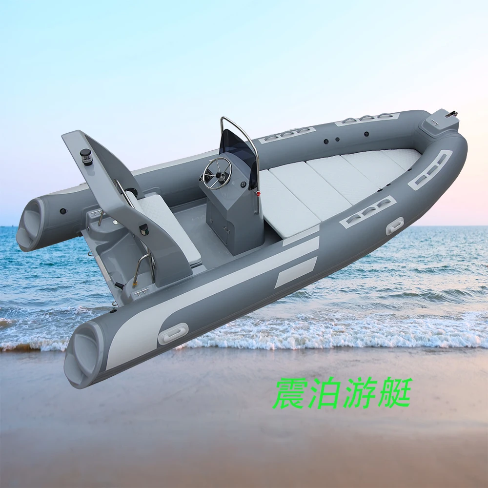 17ft Fiberglass Rescue Boat With Outboard Motor Inflatable Rib Boat 520 ...