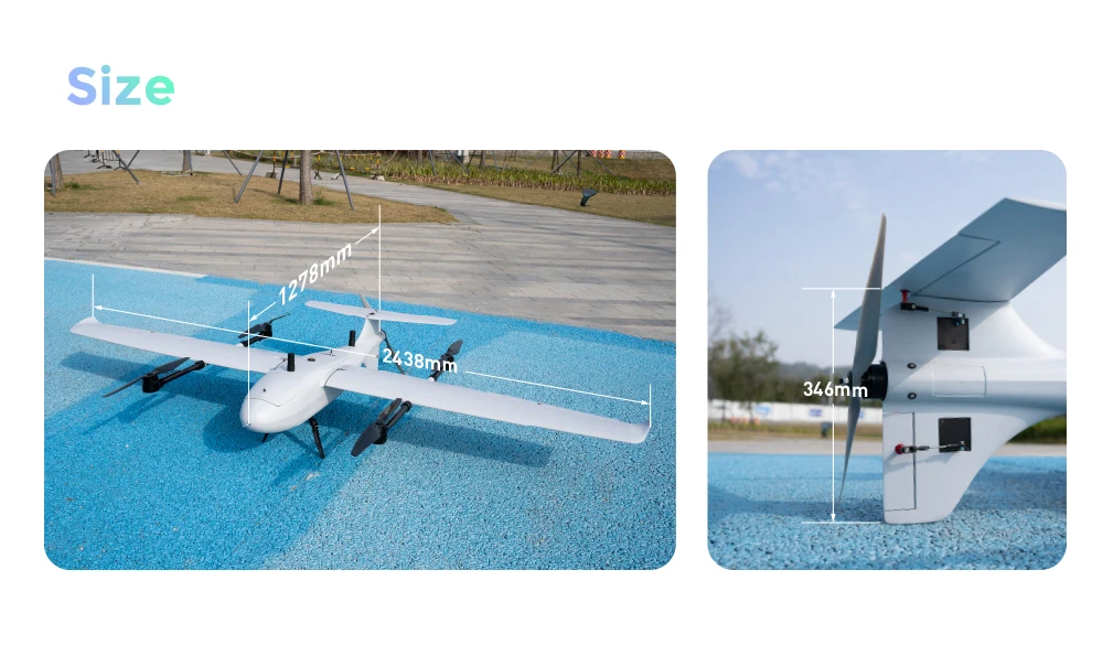 Electric Drive Long Life Mapping Raefly Vt240 High Quality Vtol Fixed Wing Survey Drone Vtol ...