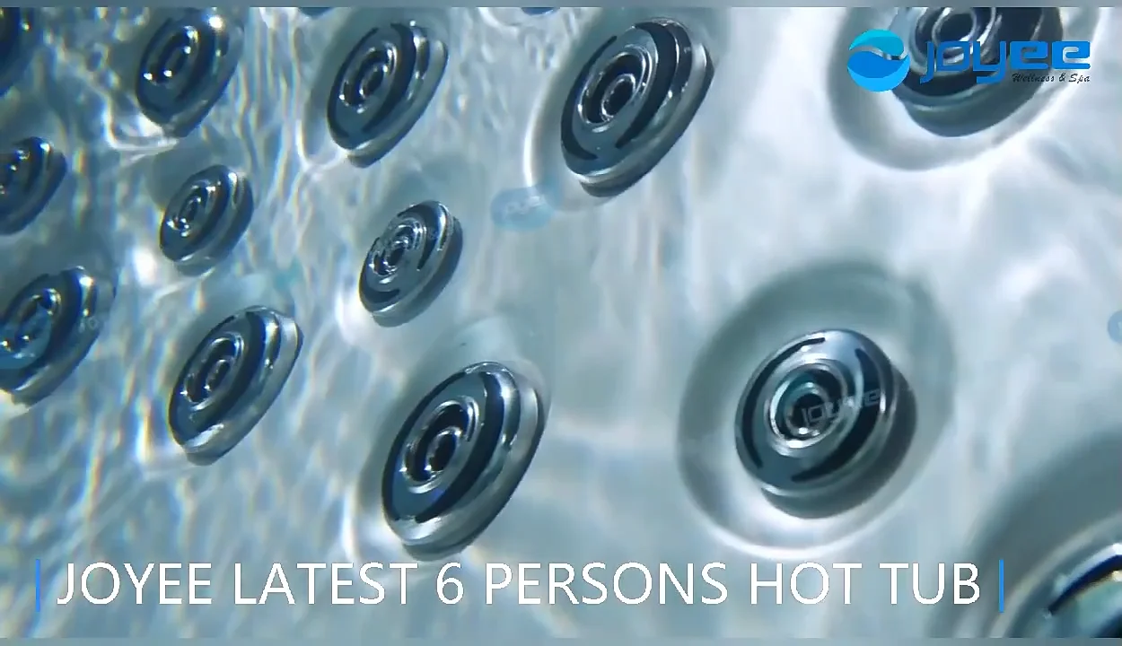 Joyee Luxury 5 Persons Summer Party Garden Outdoor Acrylic Led Waterfall Cold Ice Bath Tub Hot ...