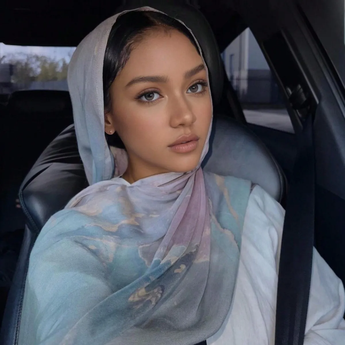 Zifeng Oem Watercolor Tie-dye Cotton Scarf Arabic Satin Polyester ...