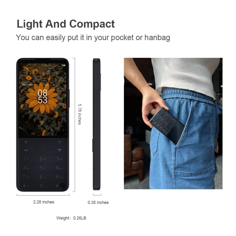 QIN F22 Pro - Compact 4G Android 12 Phone with Helio G85