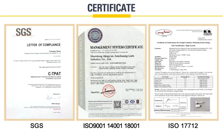 Plastic Coded Security Seal Hs Code With Barcode And Serial Numbers ...