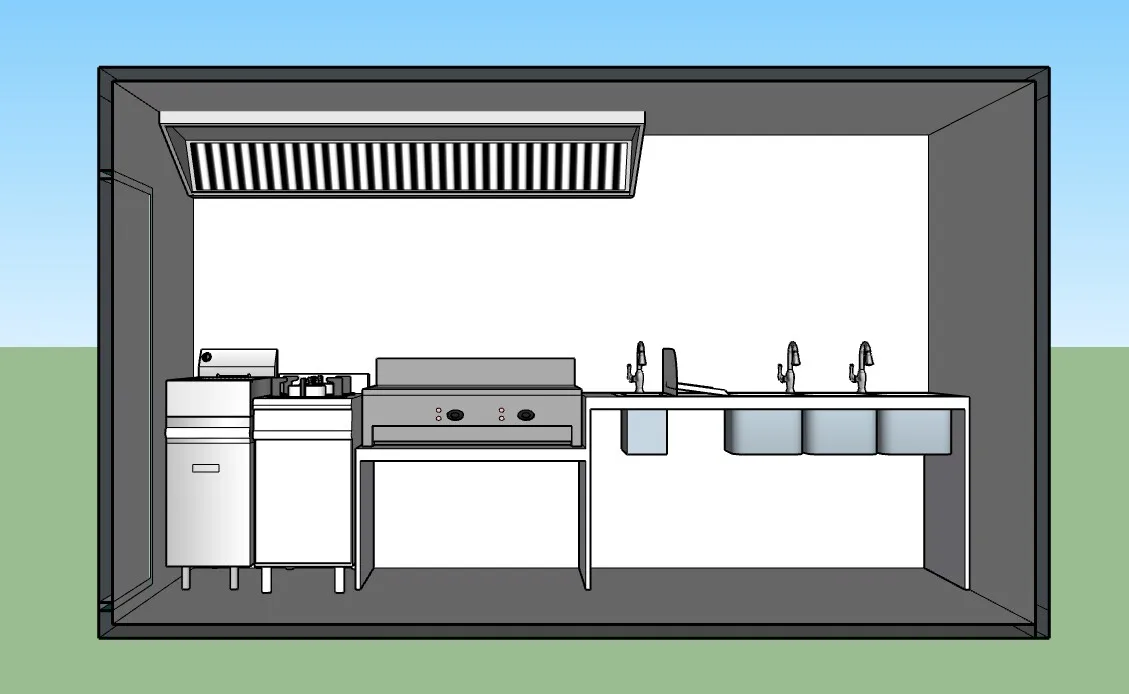 20ft Prefab Coffee Kiosk Shipping Container Cafe Prefabricated Shipping ...