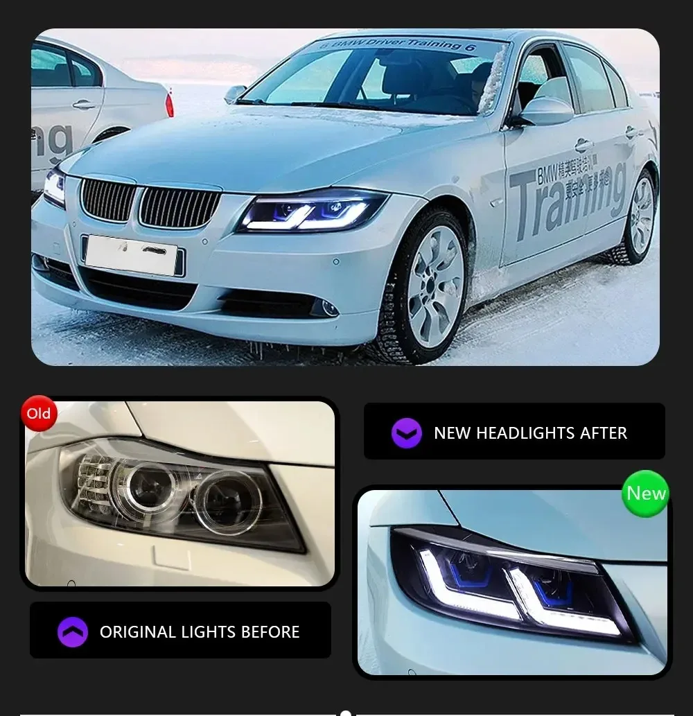 E90 Headlight Upgrade - LED DRL Auto Lights for BMW 3 Series