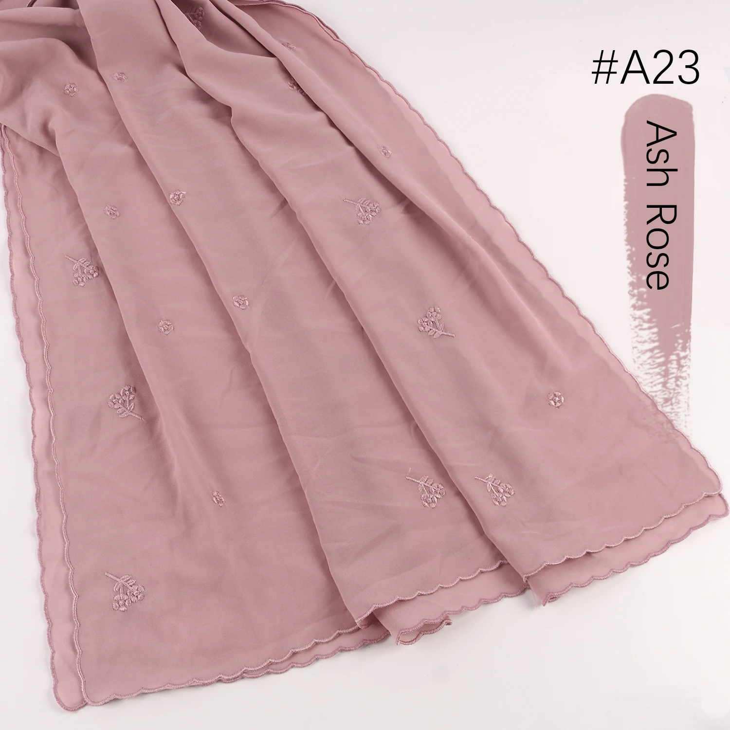 Shawl Sulam Embroidered Chiffon Hijab Scarf Veil Chiffon Shawl For ...