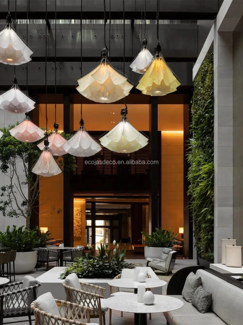 Dynamic Mechanical Engineering Peony Flower Pendant Light - Modern ...