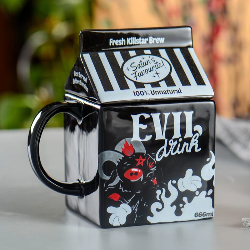 Nordic Irregular Shaped Ceramic Coffin Coffee Mugs