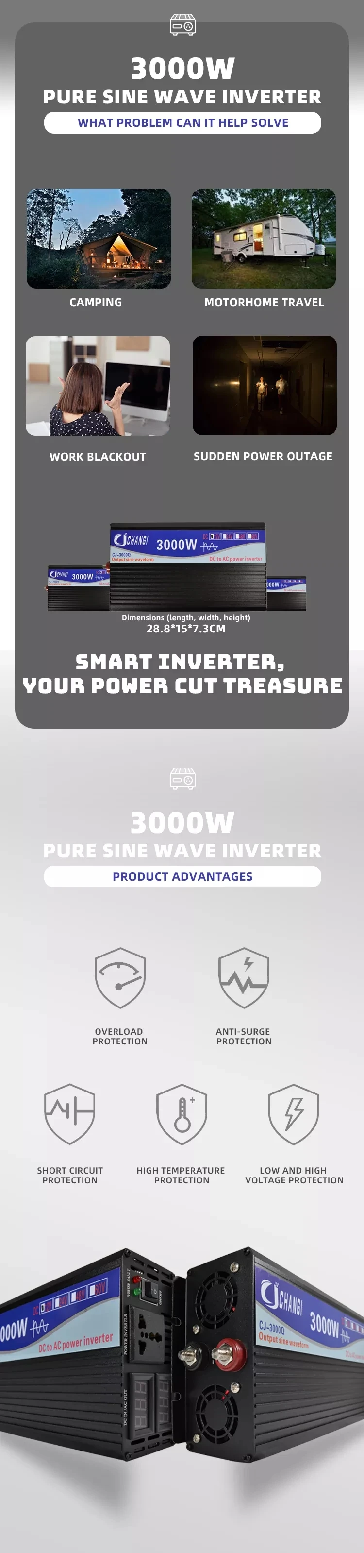 High Quality DC to AC Inverters - Reliable Power Solutions