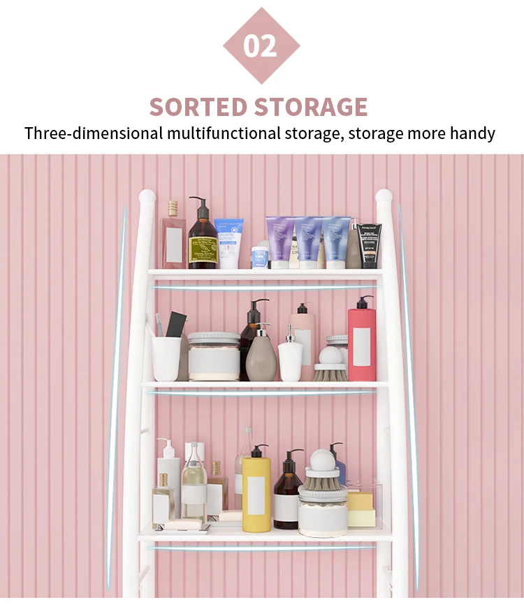 3 Layer Bathroom Stand Organizer Shelf Washing Machine Storage Shelves ...