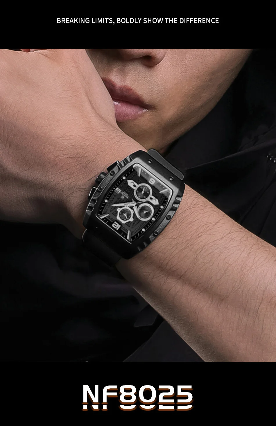 NAVIFORCE 8025 - Luxury Mens Waterproof Sports Quartz Watch