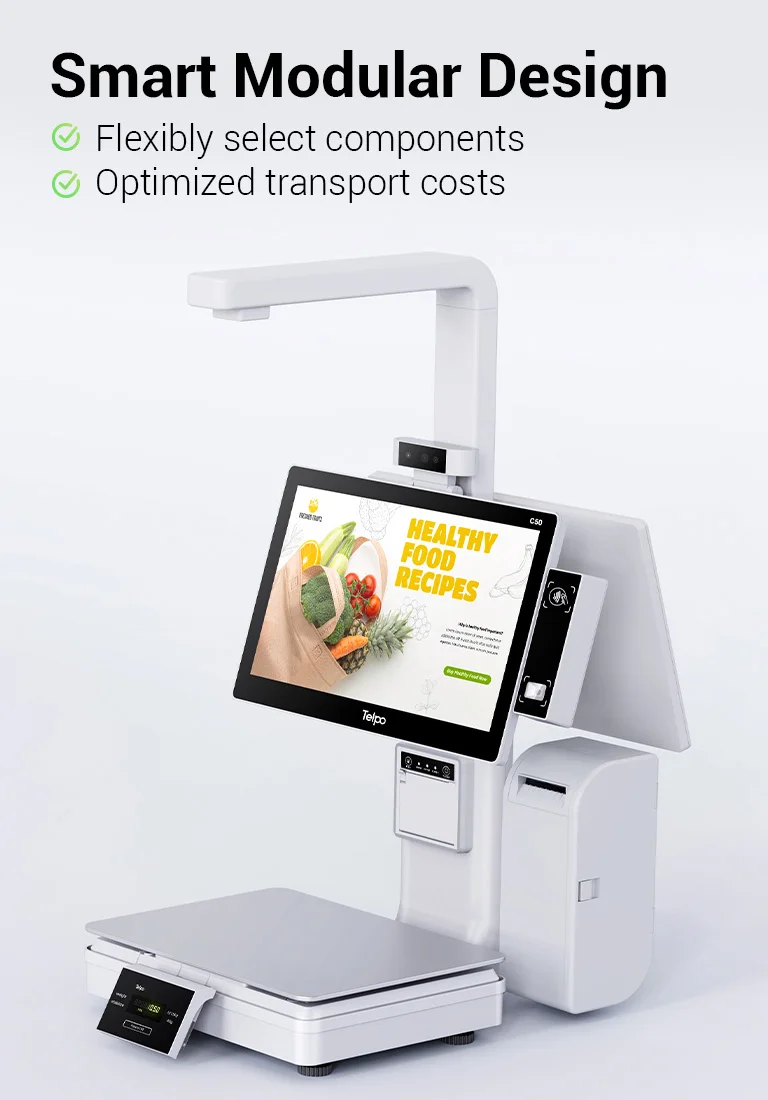 Automated Supermarket Checkout with Telpo C50 Cashier Machine
