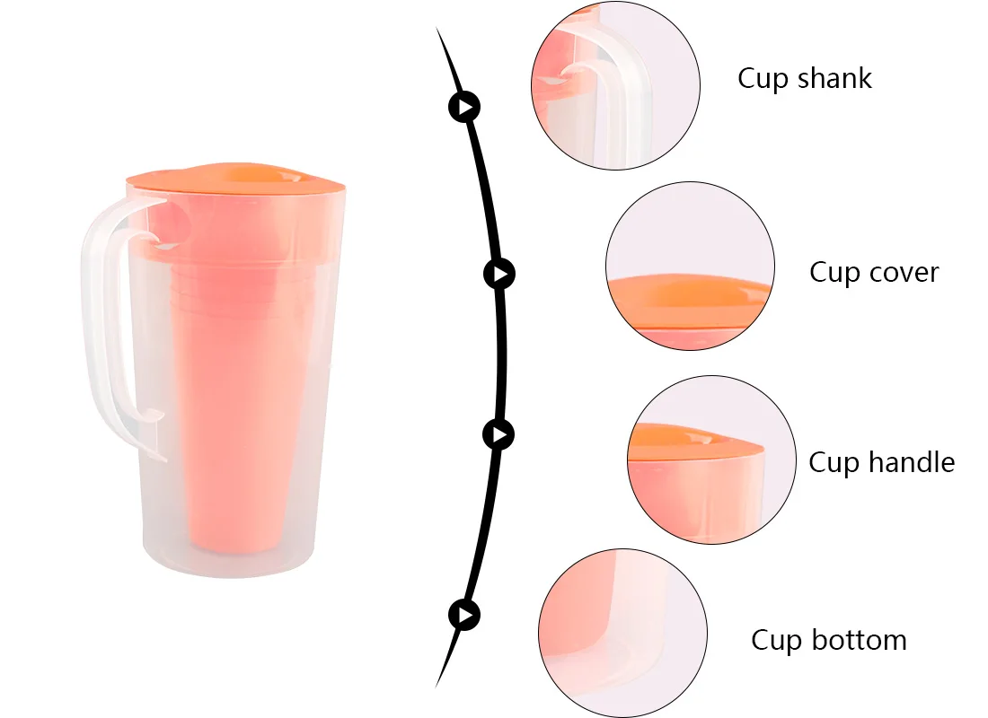 Customized 2L Plastic Water Jug with Lid - Sustainable & Durable