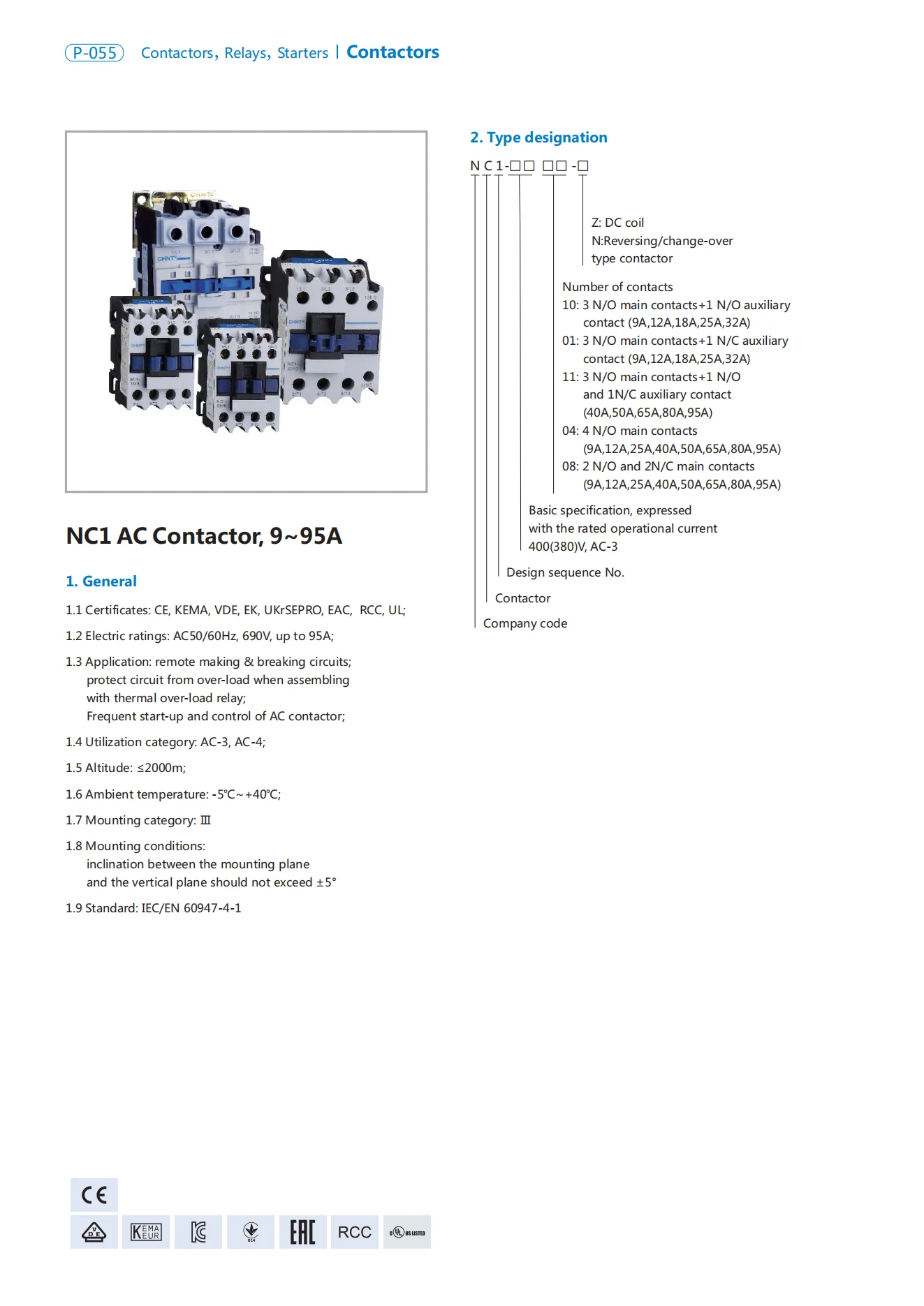 Chint AC Contactor NC1 1810 - Reliable 220V 18A Control