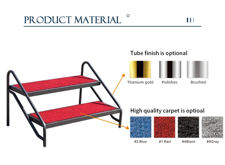Portable Stage Platform - 3 Steps Stair Iron for Mobile Hotel Events ...