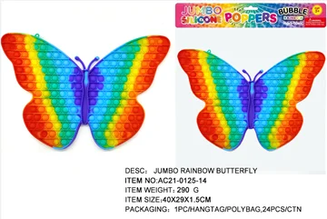 Big Size Butterfly Pops Fidget Toy Push Pops Bubbles Kid Educational ...