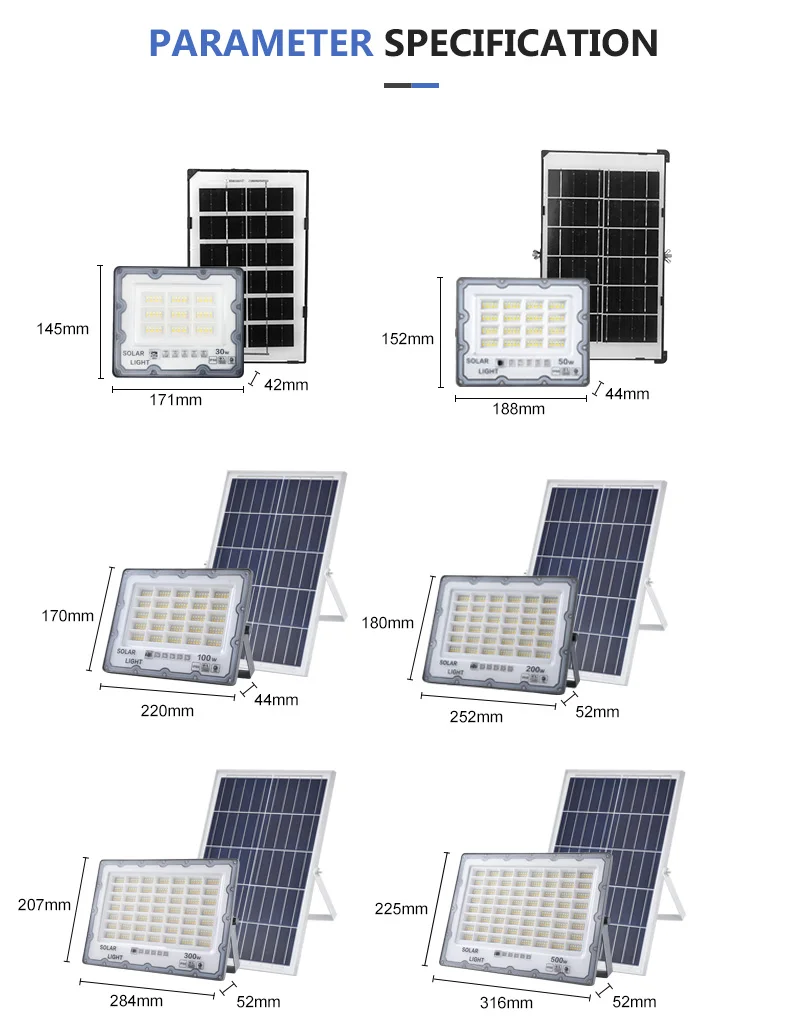 Outdoor Stadium Sports Solar Powered Led Flood30w 50w 100w 200w 300w 500w 1000w Solar Flood ...