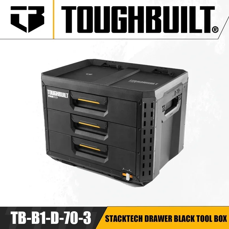 TOUGHBUILT TB-B1-D-70-3 STACKTECH Black Tool Organizer Box & Tool Box ...