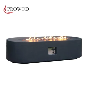 Low Moq Large Concrete Fireplace Oval Gas Fire Pit Multi-color Options ...