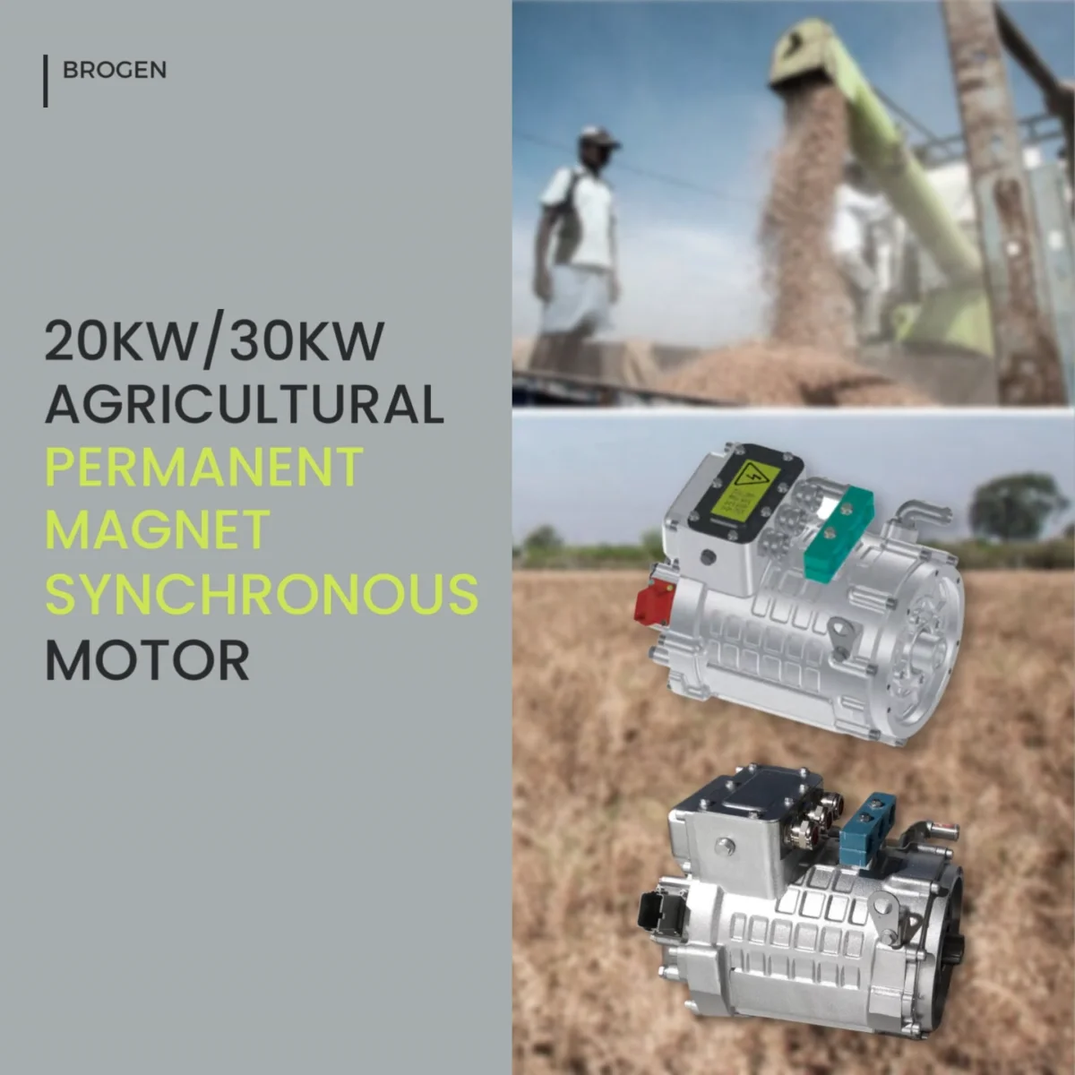 Brogen 100kw 125kw 150kw 215kw Ev Electric Pm Motors For Agriculture Machine - Buy Lift Electric ...