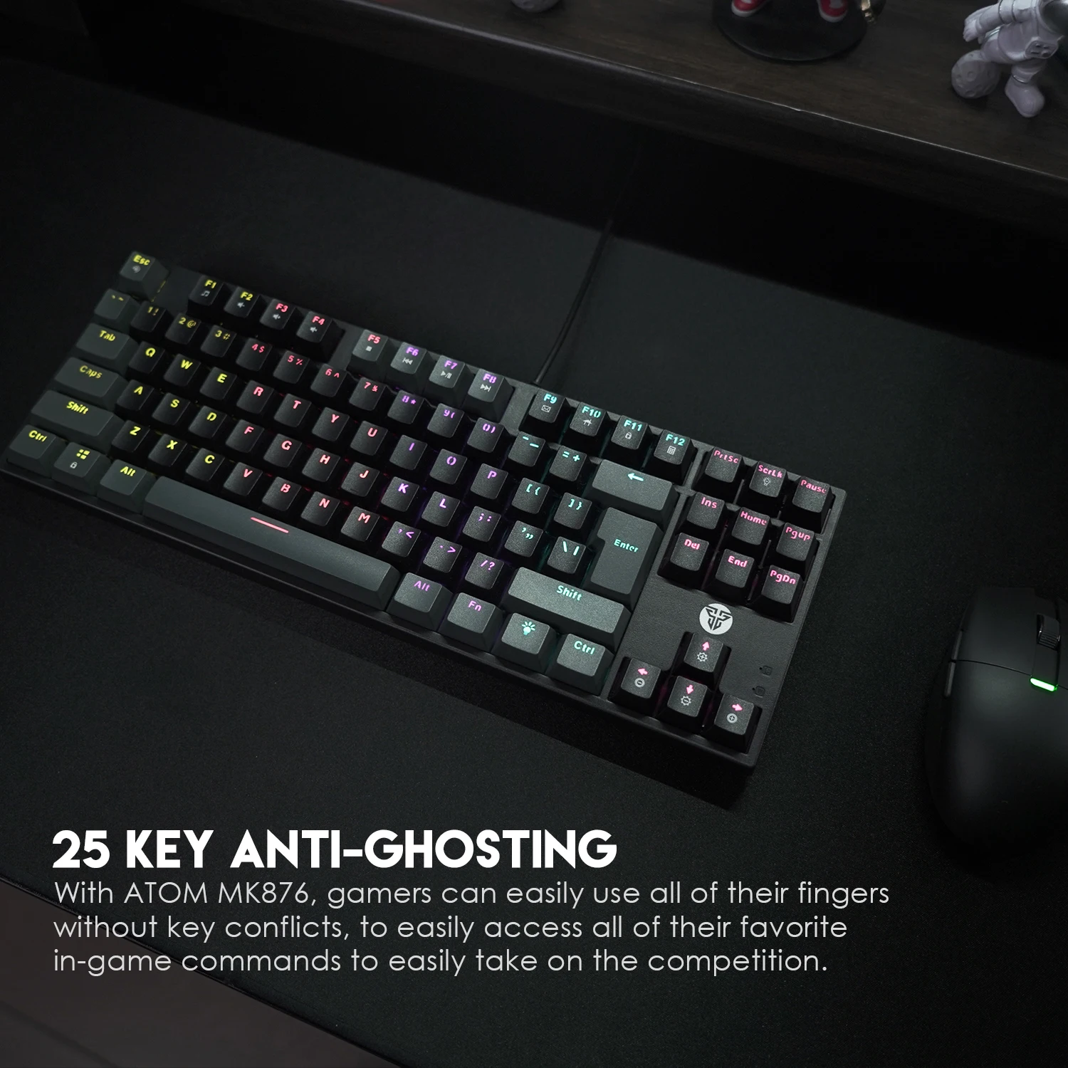 FANTECH Mk876v2 ATOM87 Mechanical Keyboard - Precision Gaming