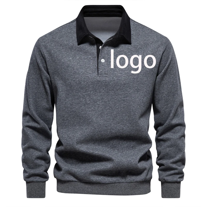 Men Women Oem Logo Printed Solid Advertising Lapel T Shirt Blank Plain ...