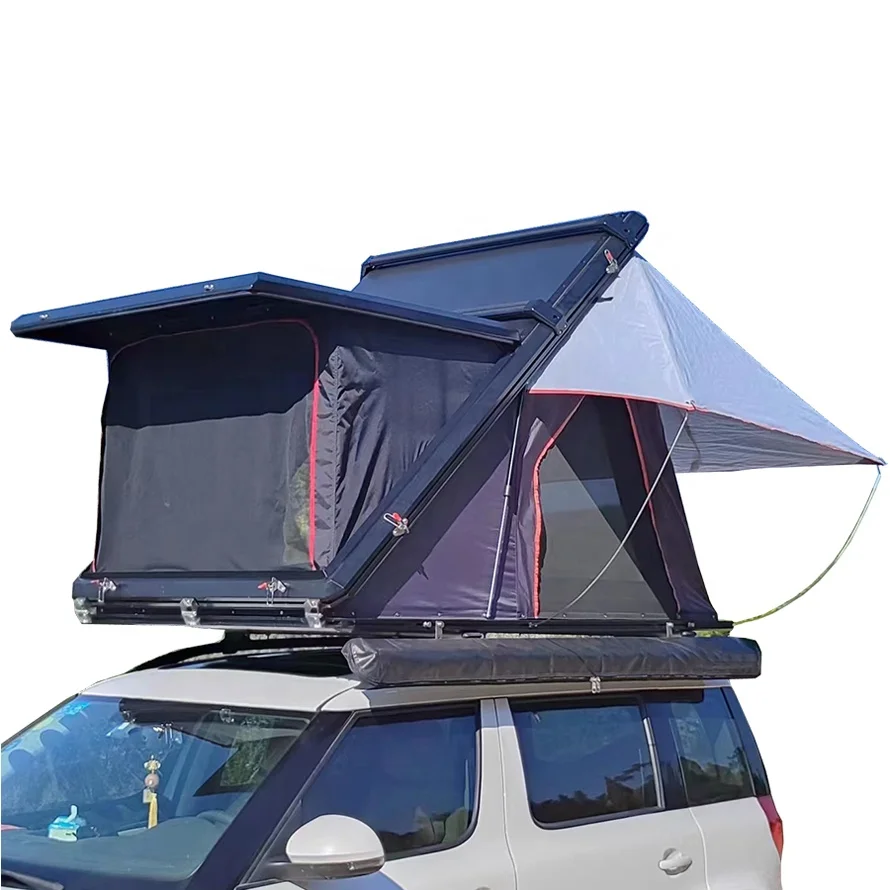 Aluminum triangle outdoor automatic outdoor camping roof top tent ...