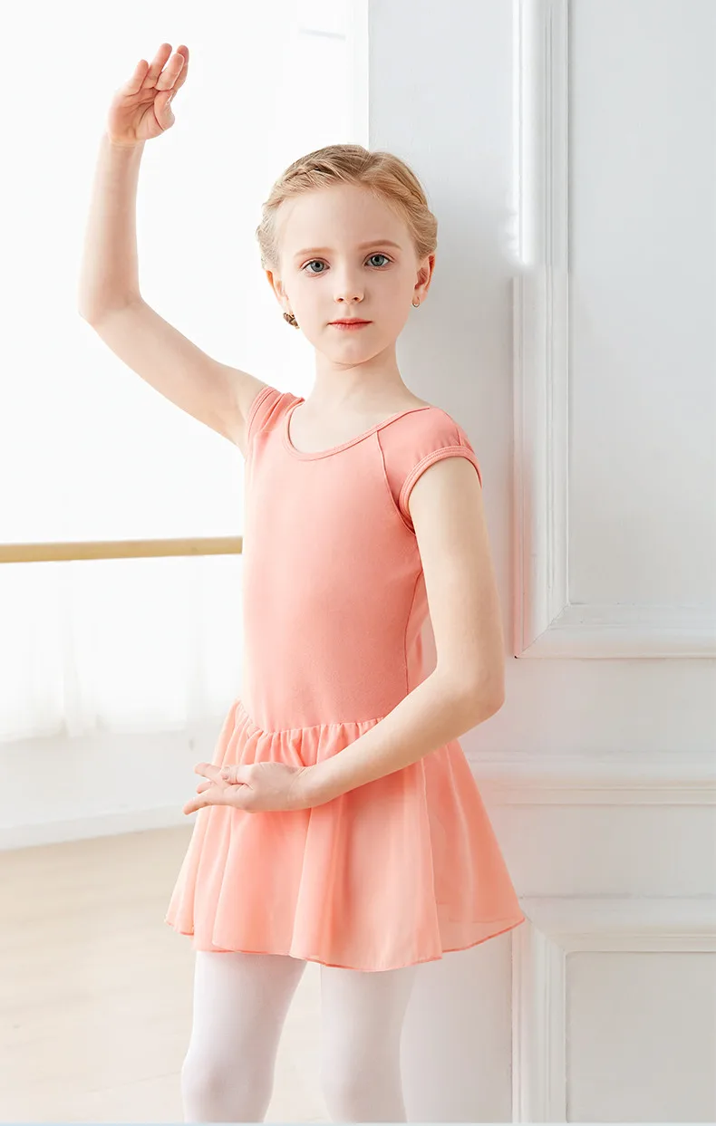 Girls Ballet Dress Dance Kids Gymnastics Leotard Sleeveless Tutu ...