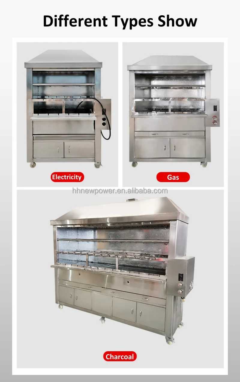 Fully Automatic Commercial Barrel Charcoal BBQ Machine