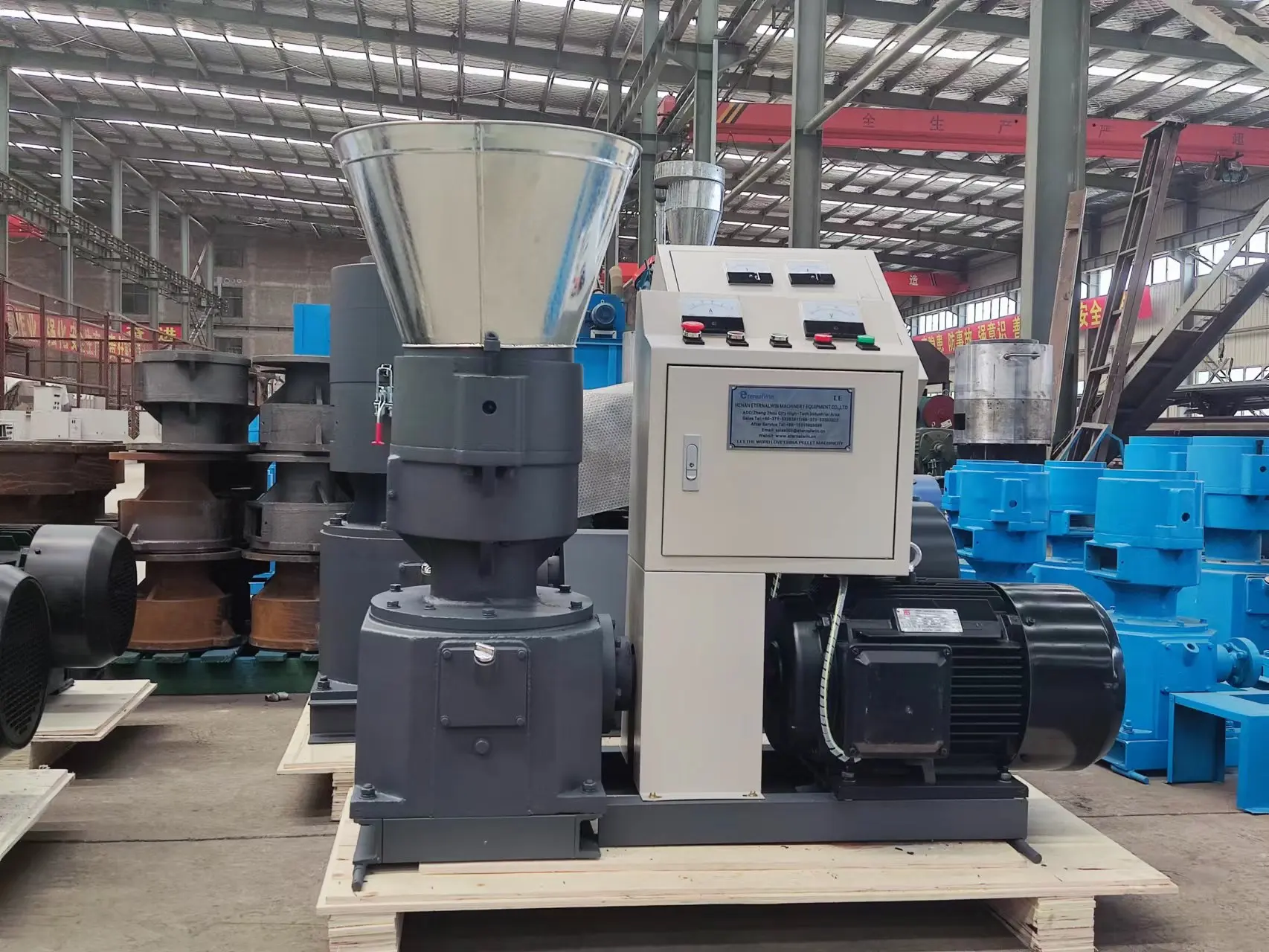 500kg Per Hour Pellet Maker Pelletizer Machine Forest Wood Log Chips ...