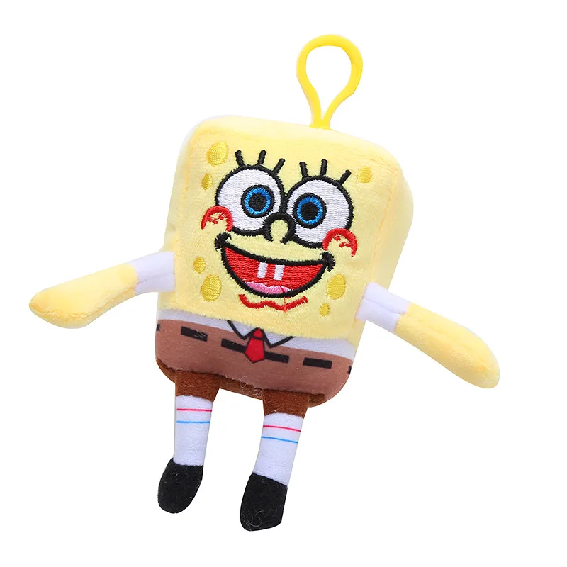 Cute Cartoon Plush Spongebobs Squarepantsed Keychain Patrick Star Card ...