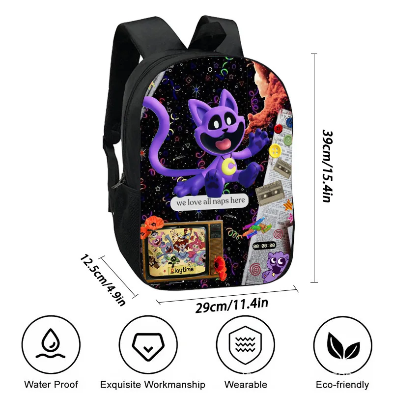 Linda Customized Smiling Critters Kids Backpack 3d Print Cartoon Anime ...