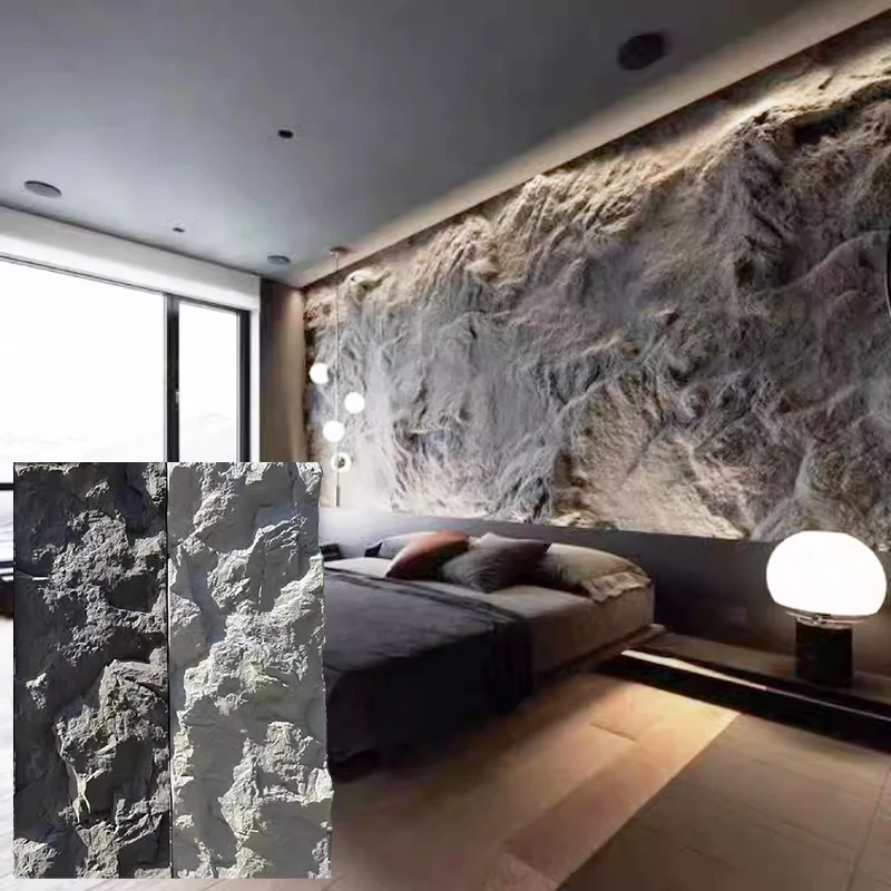 2400*800*80 Lightweight Faux Stone Decorative PU Panel