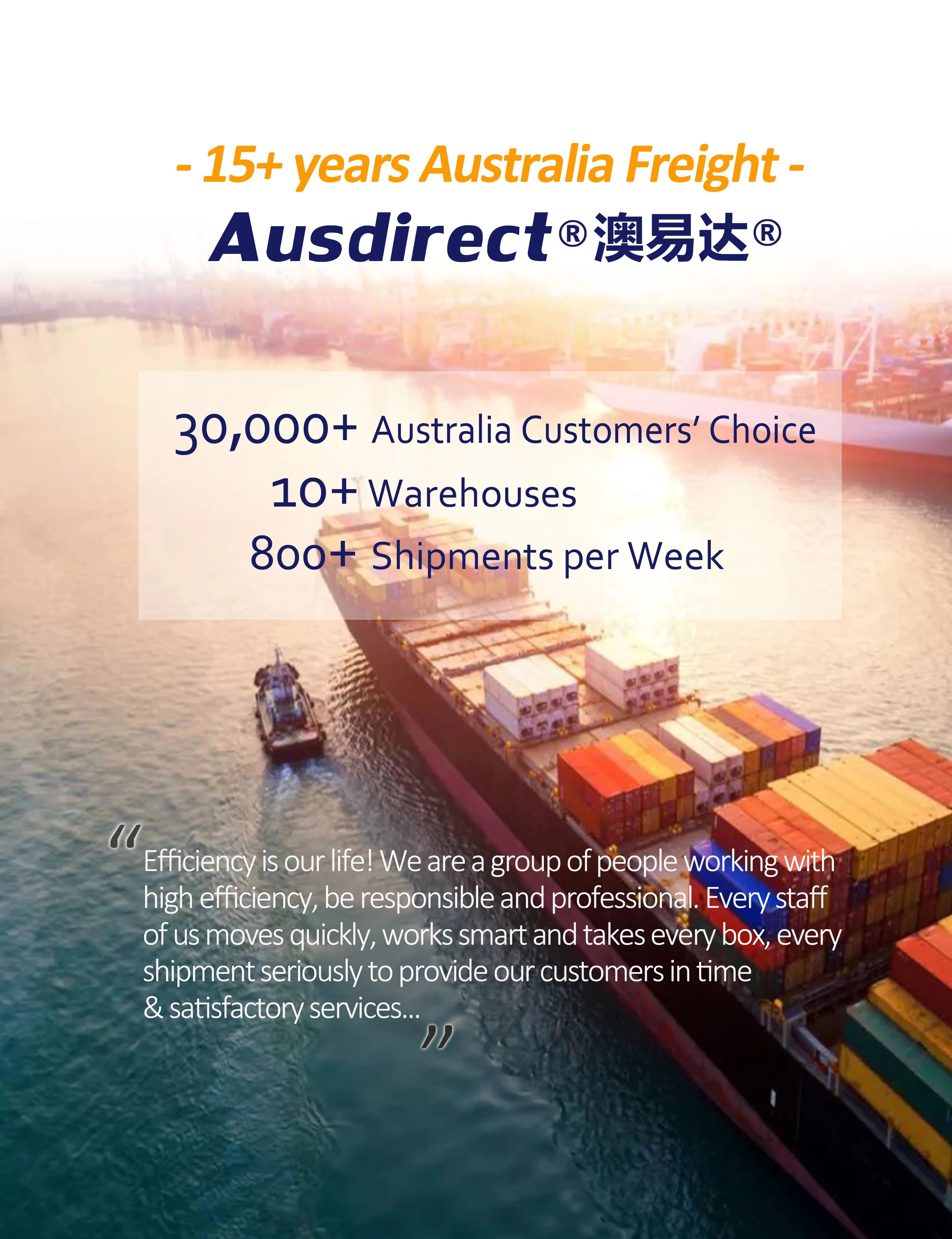 Ausdirect - Reliable Shipping from China to Australia NZ