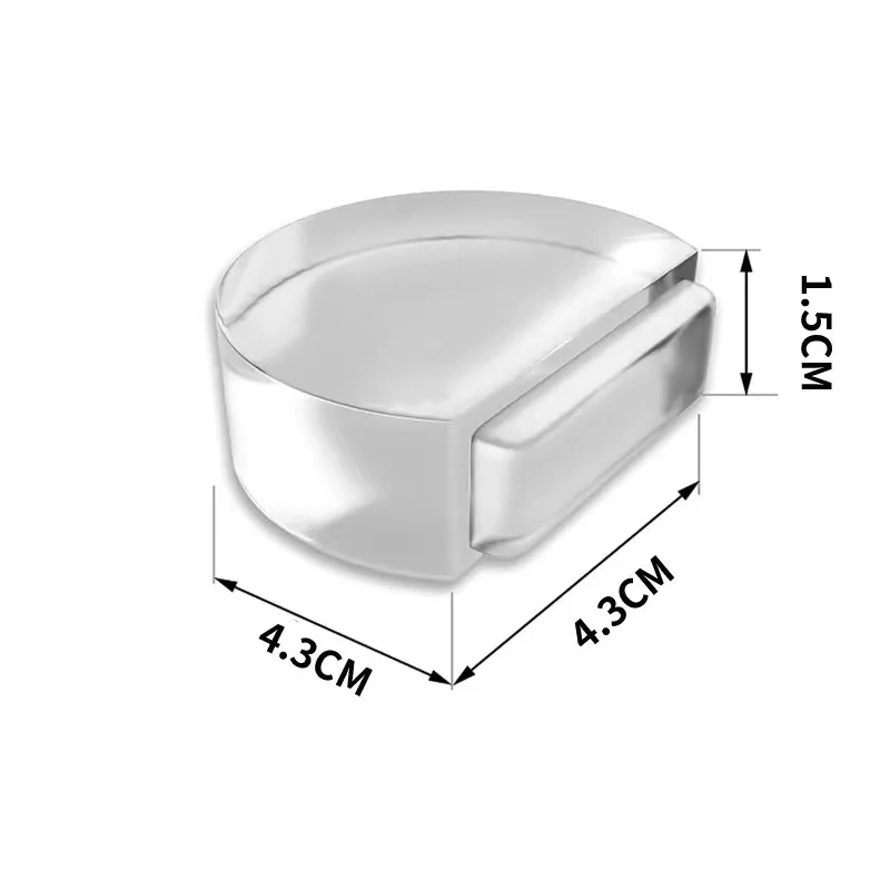 Clear Acrylic Door Stopper Rubber Knob Self Adhesive Hidden Wall Buffer ...