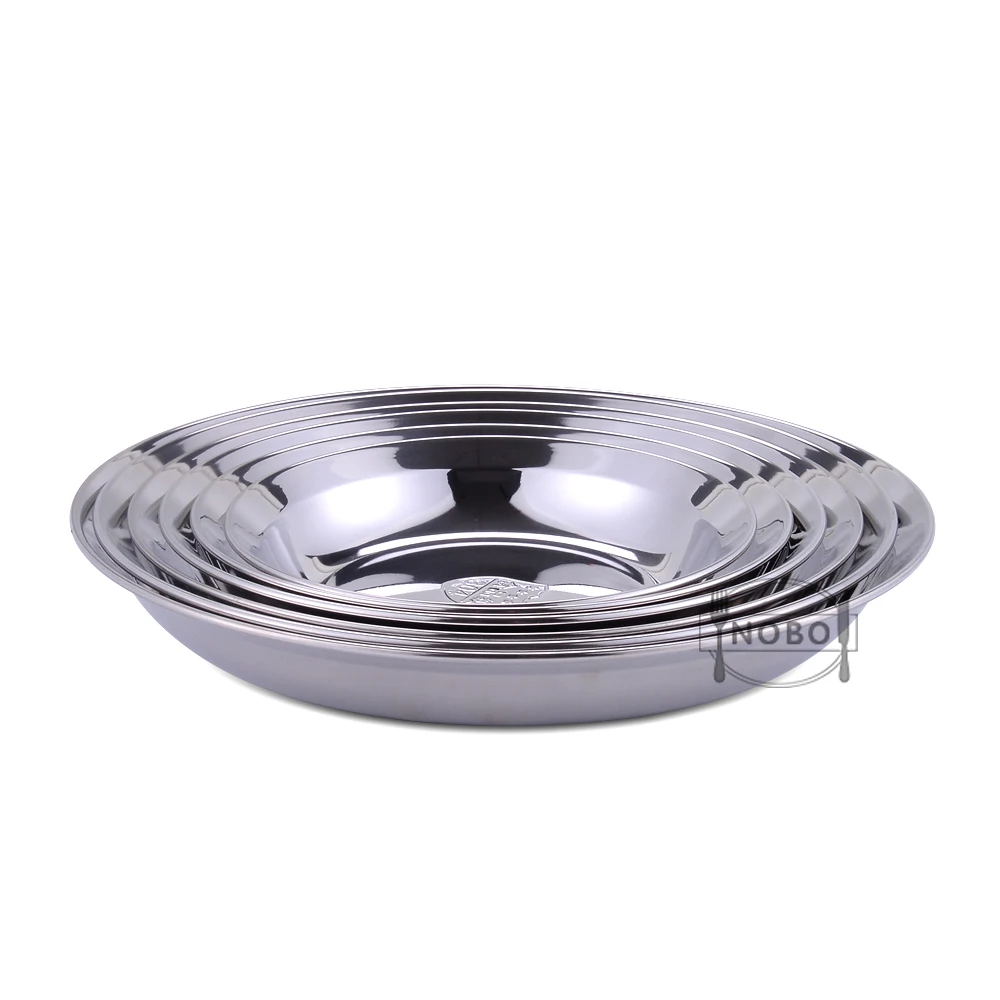 Wholesale Cheap Metal Dish Dinnerware Round Tray 304 Stainless Steel ...
