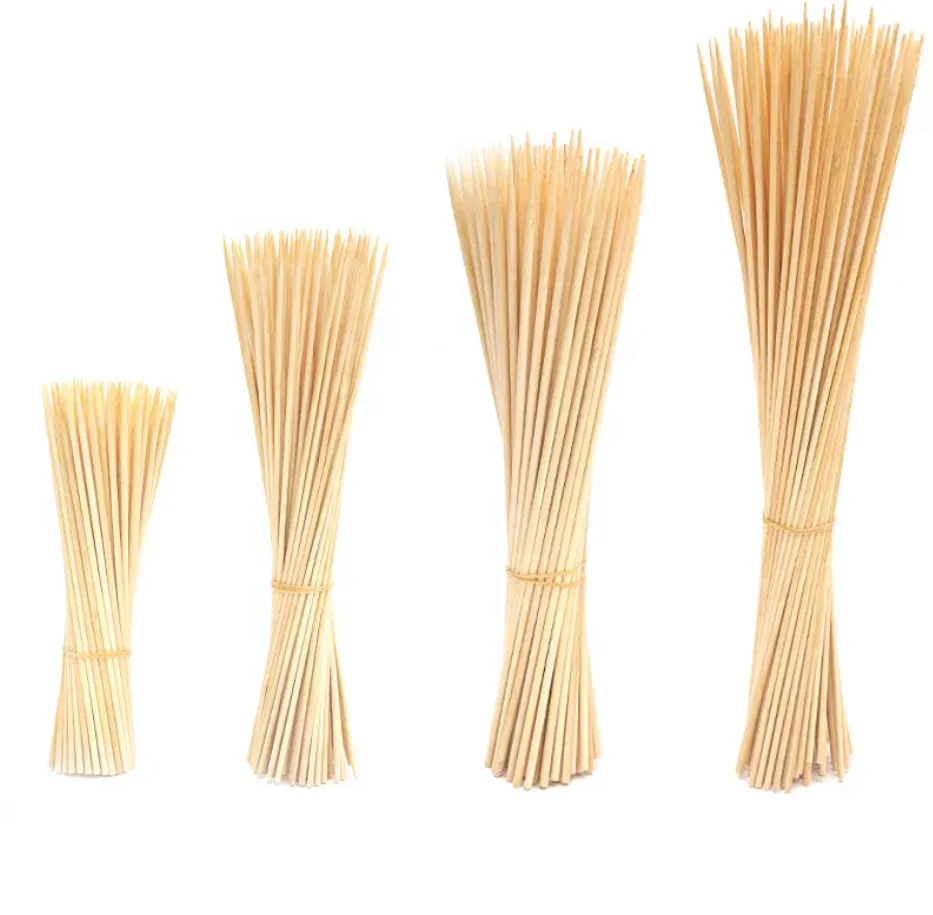 Bamboo Grill Bbq Kabob Natural Gun Sticks Disposable Bamboo Skewer For ...
