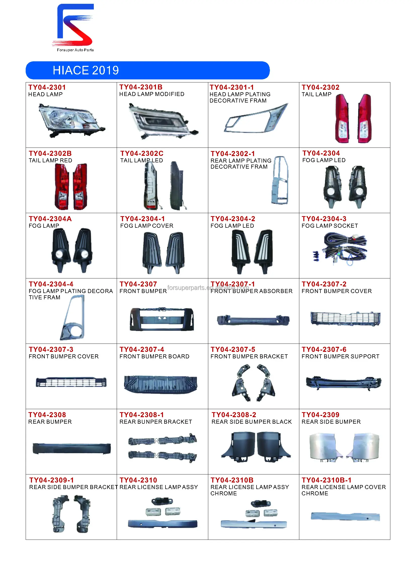 Front Grille For Toyota Hiace 2019 Auto Parts - Buy Hiace Auto Parts ...