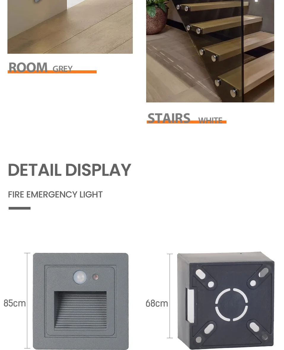 Led Outdoor Recessed Step Light Corner Lamp Waterproof Aluminum Wall ...