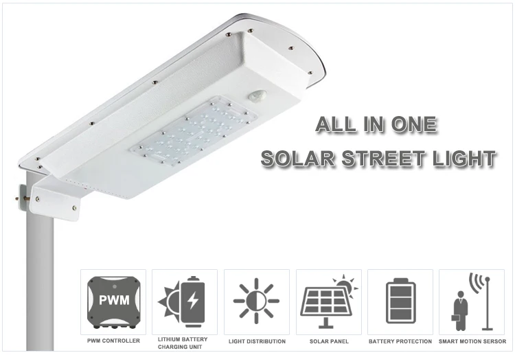 Outdoor Waterproof Integrated 10 Watt All In One Solar Led Street Light ...